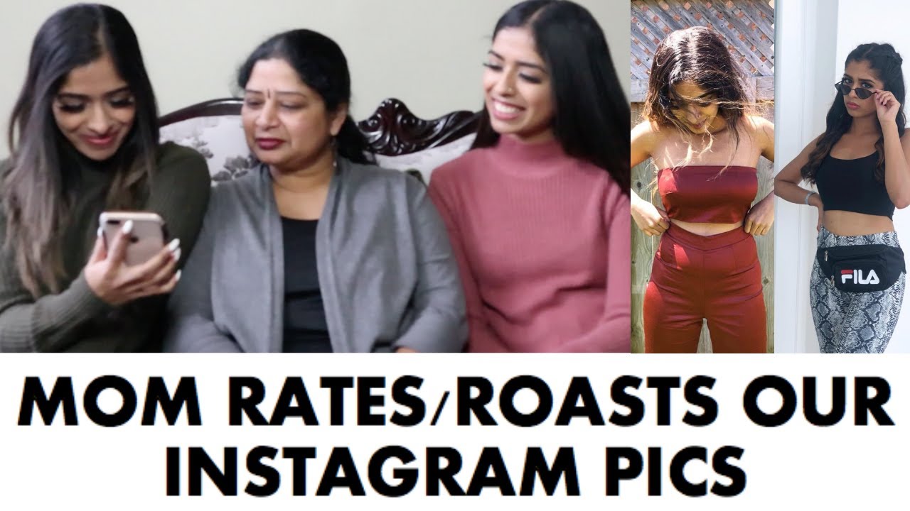 MOM RATES/ROASTS OUR INSTAGRAM PICS ***HILARIOUS*** - YouTube