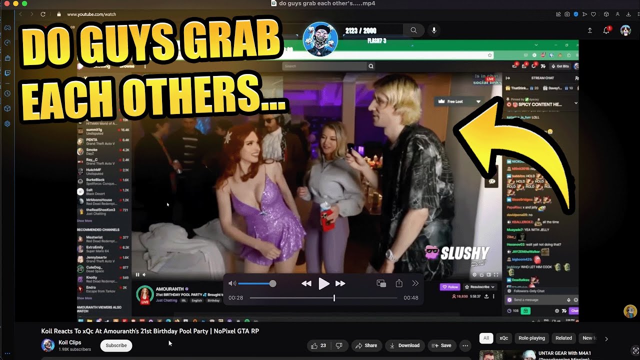 Swizz Reacts to xQc At Amouranth's 21st Birthday Pool Party!! | NoPixel ...