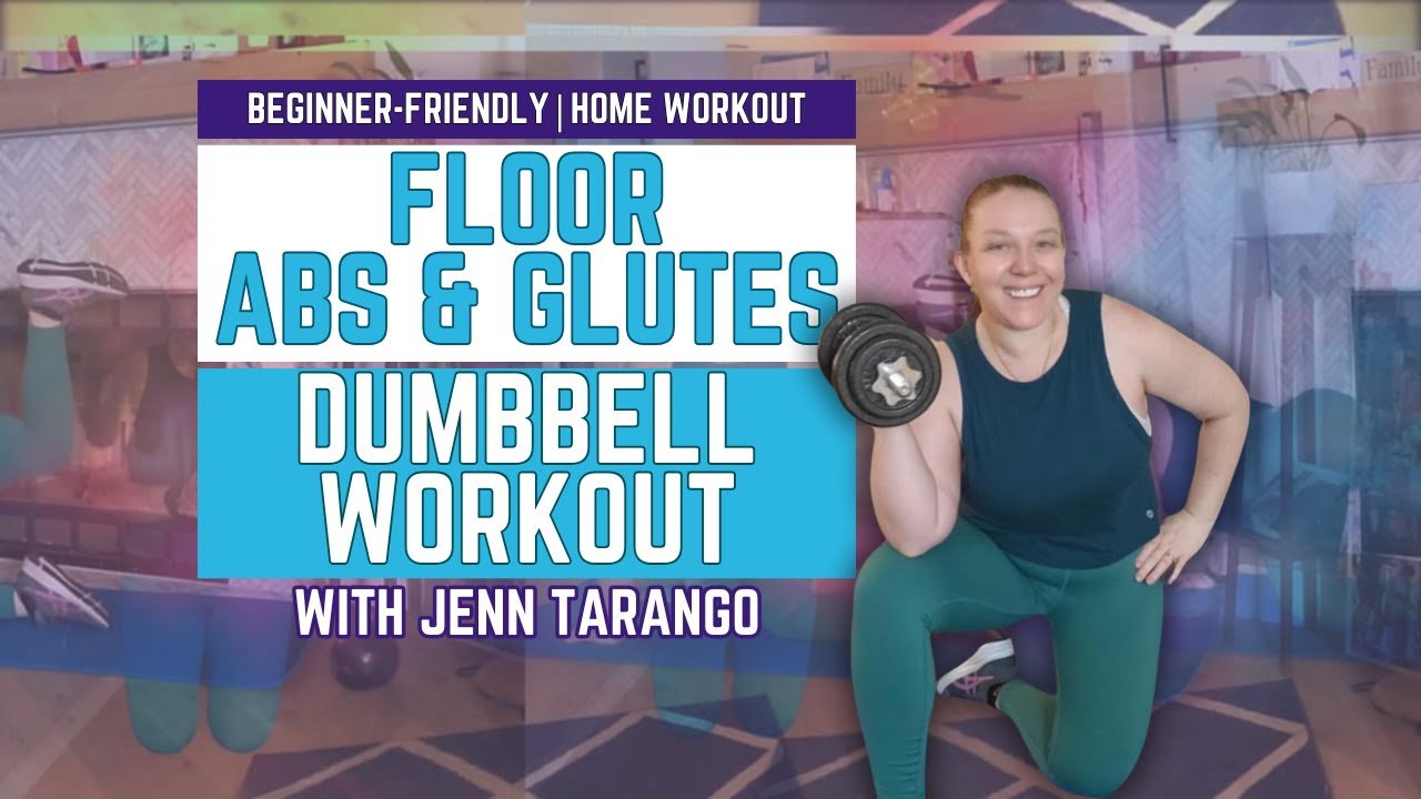 Floor Abs & Glutes Dumbbell Workout | Beginner Friendly Home Workout ...