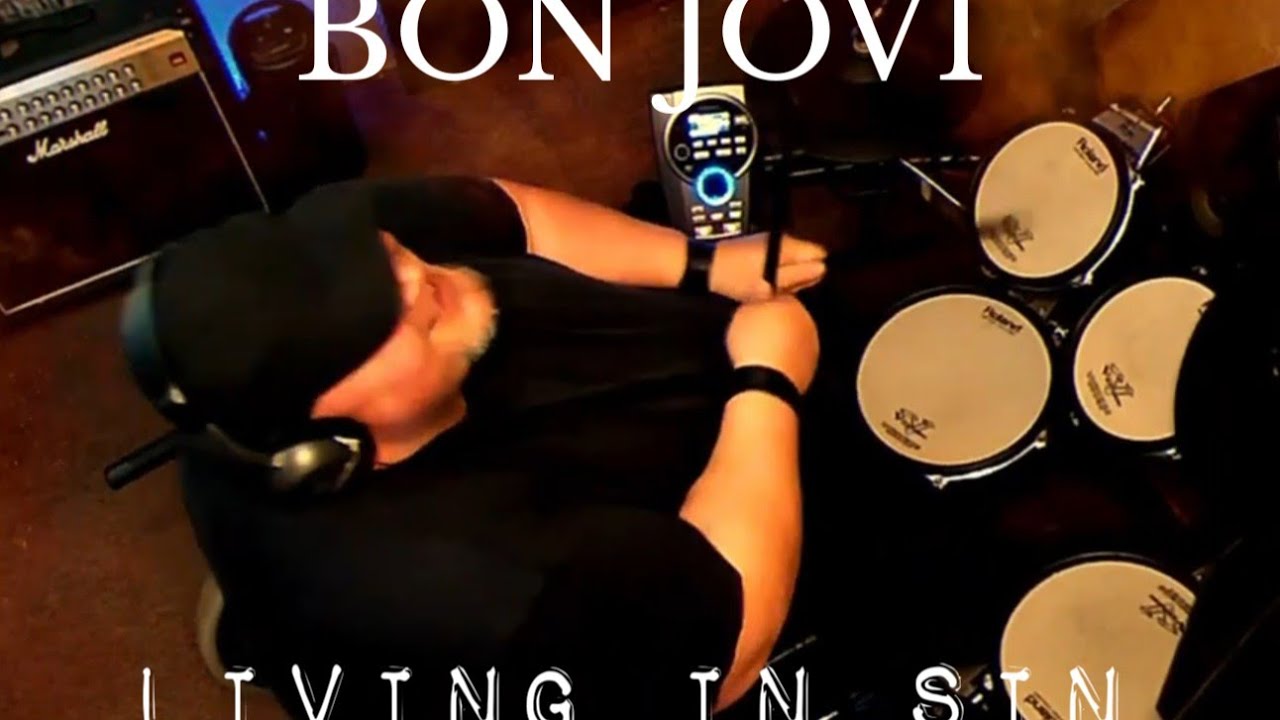 BON JOVI - LIVING IN SIN - Drum Cover & Music Video @MikeFewMusic #2024 ...