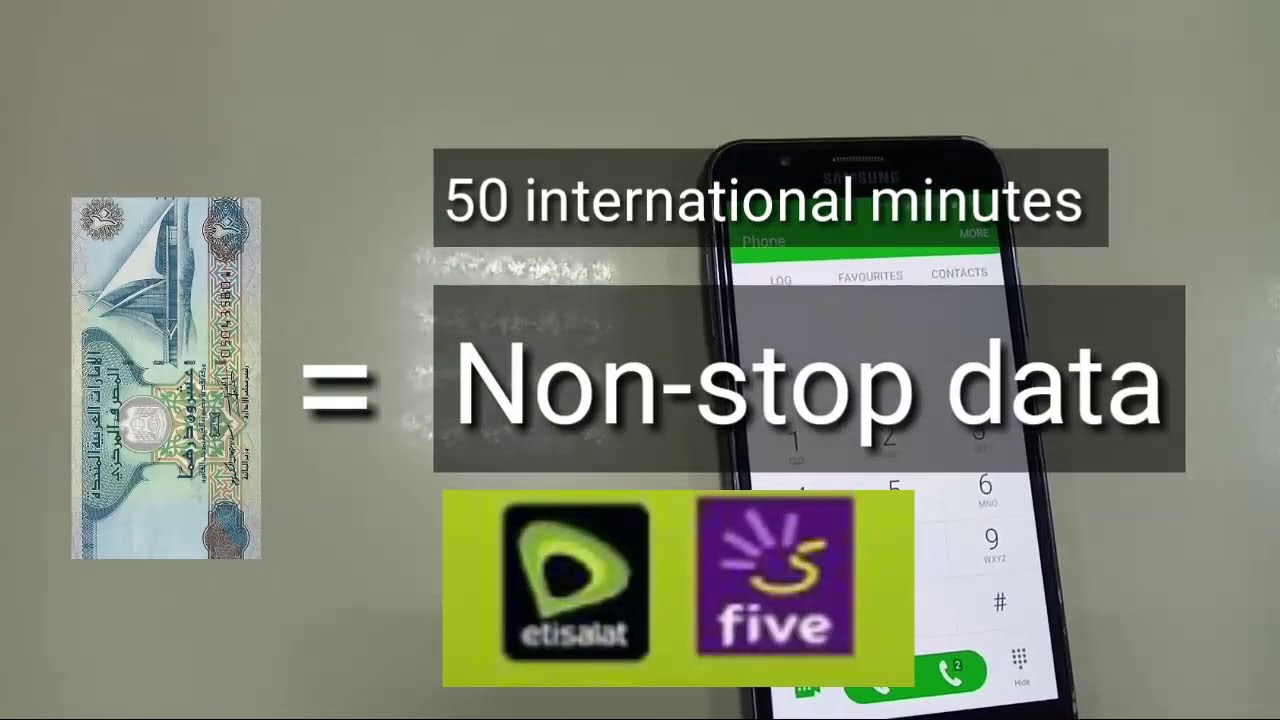 non-stop data and 50 minutes only for 20 AED - YouTube
