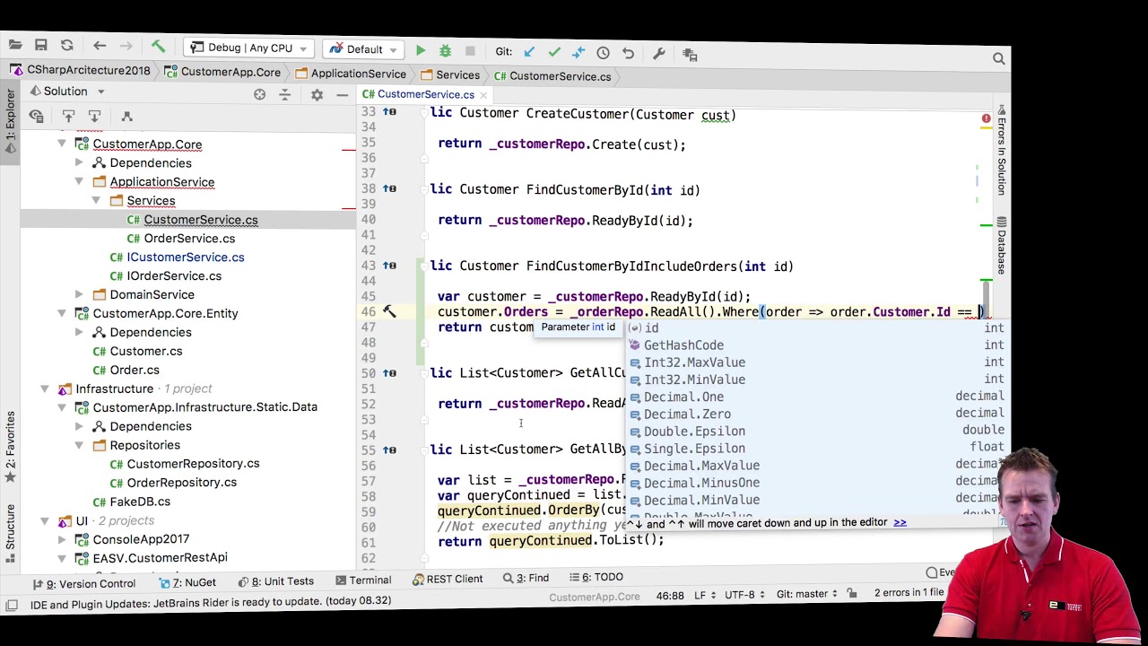 C Clean Rest Api And More With Net Core 2018 S3p27 Get Orders For Single Customer Youtube