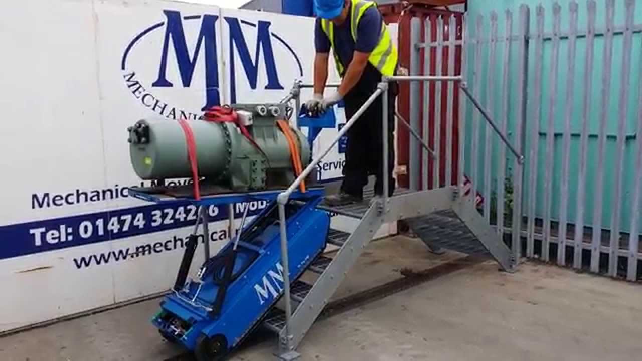 Mechanical movement stair climber 400kg - YouTube
