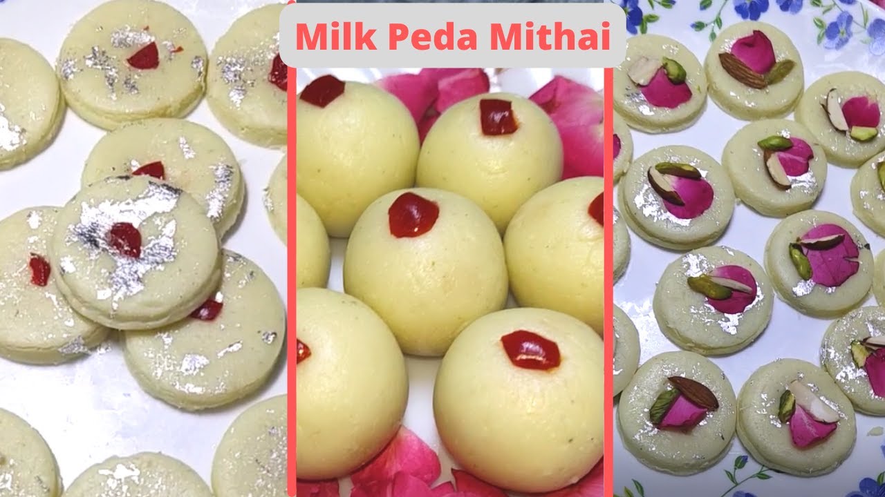 Milk Peda Mithai Recipe | How To Make Sweet Milk Peda Mithai | Hindi ...