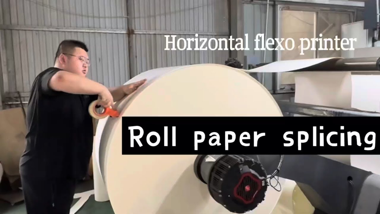 Unwinding roll paper splicing for horizontal flexo printing machine ...
