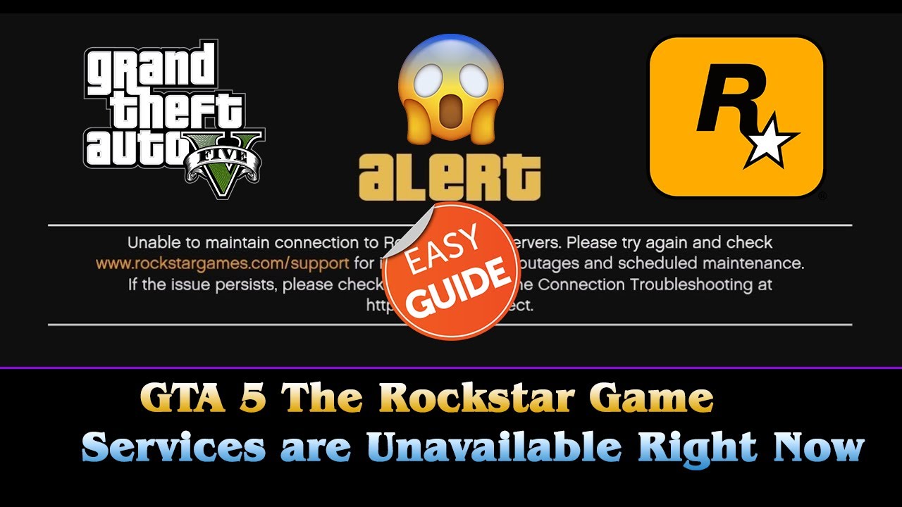 GTA 5 The Rockstar Game Services are Unavailable Right Now (100% Fix ...