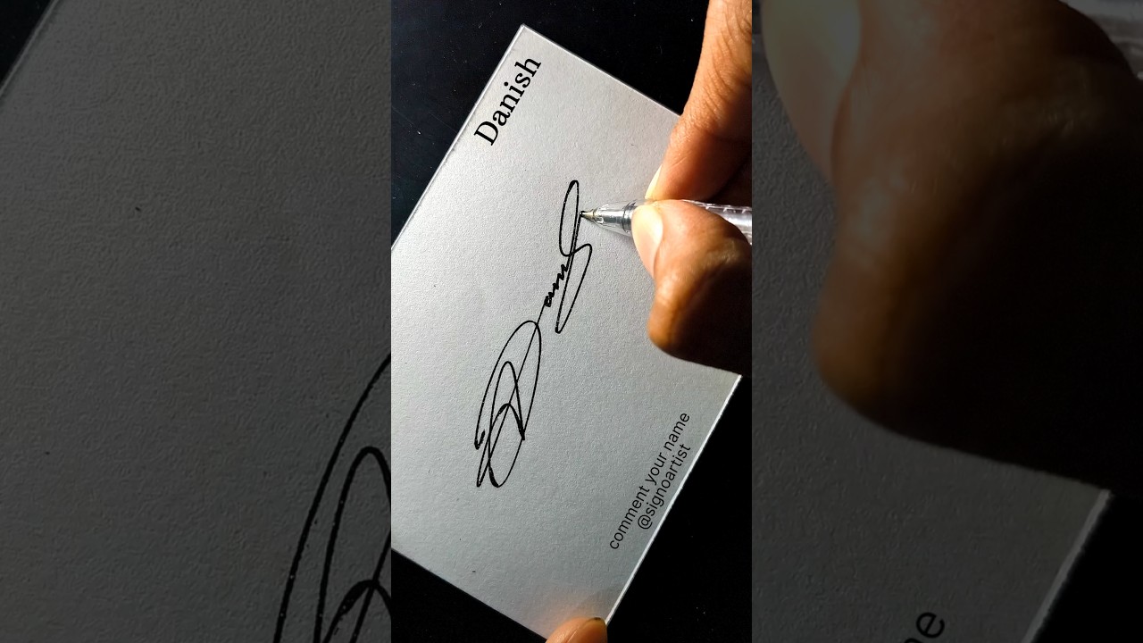 Danish name signature style #dsinature #signoartist - YouTube
