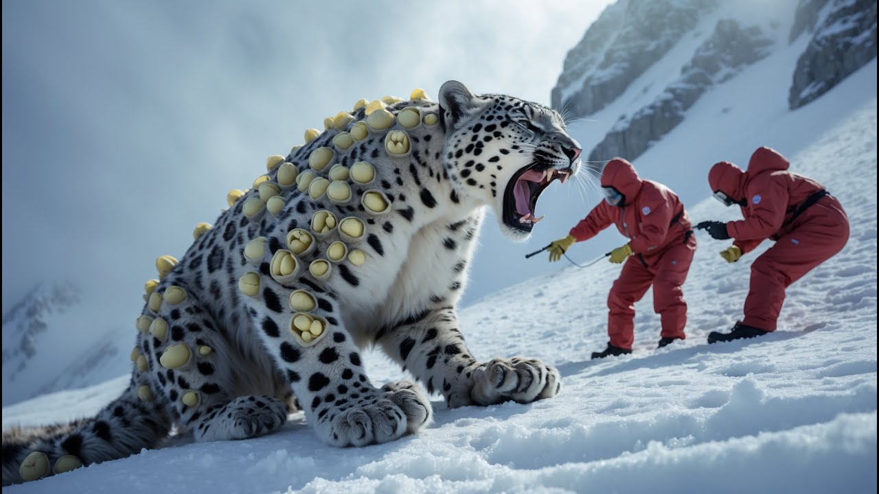 😱 Screaming Snow Leopard Found Covered in Parasites – Rescue Team Races ...