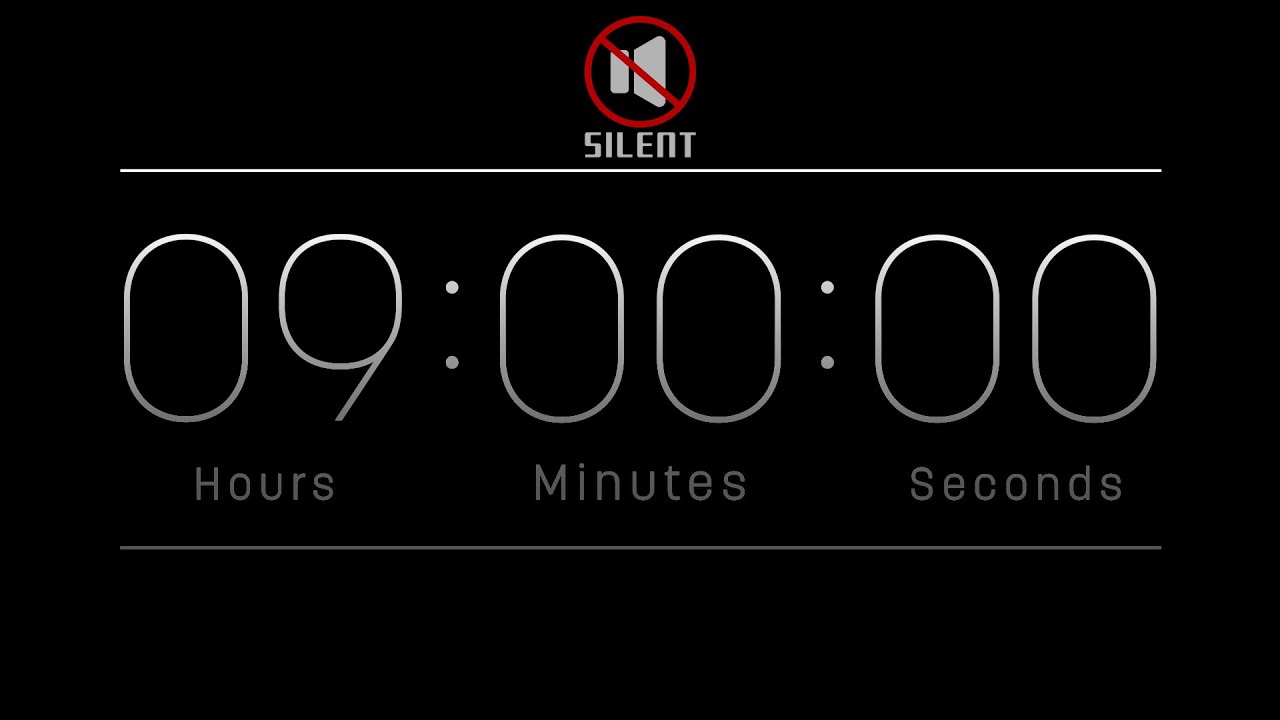 SILENT - 9 Hour Countdown Timer with Chapters - Badge - Silver - YouTube
