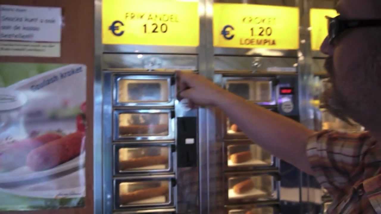 Fast Food Vending Machine in Holland - YouTube