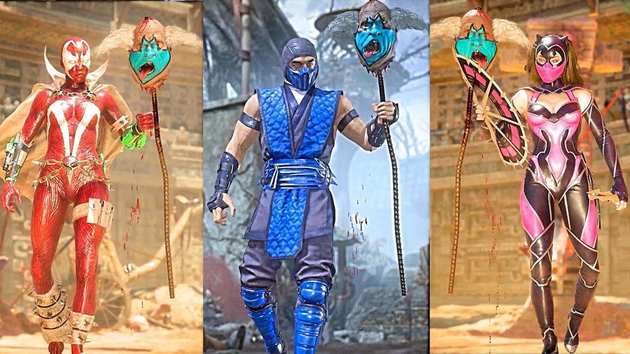 MK11 All Characters Impale Violator's Head (All Characters Perform ...