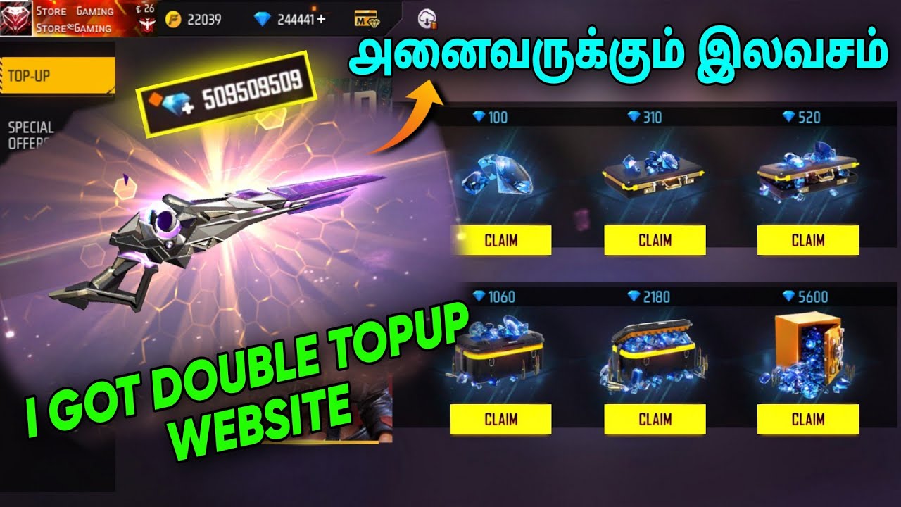 Double Top up Diamond Website In Free Fire || Double Topup Website ...