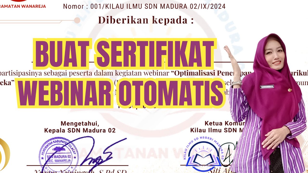Cara membuat sertifikat webinar otomatis - YouTube