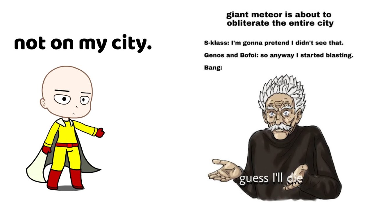 One punch man Reacts to opm meme-11.||saitama,genos,bang,tatsumaki,king ...