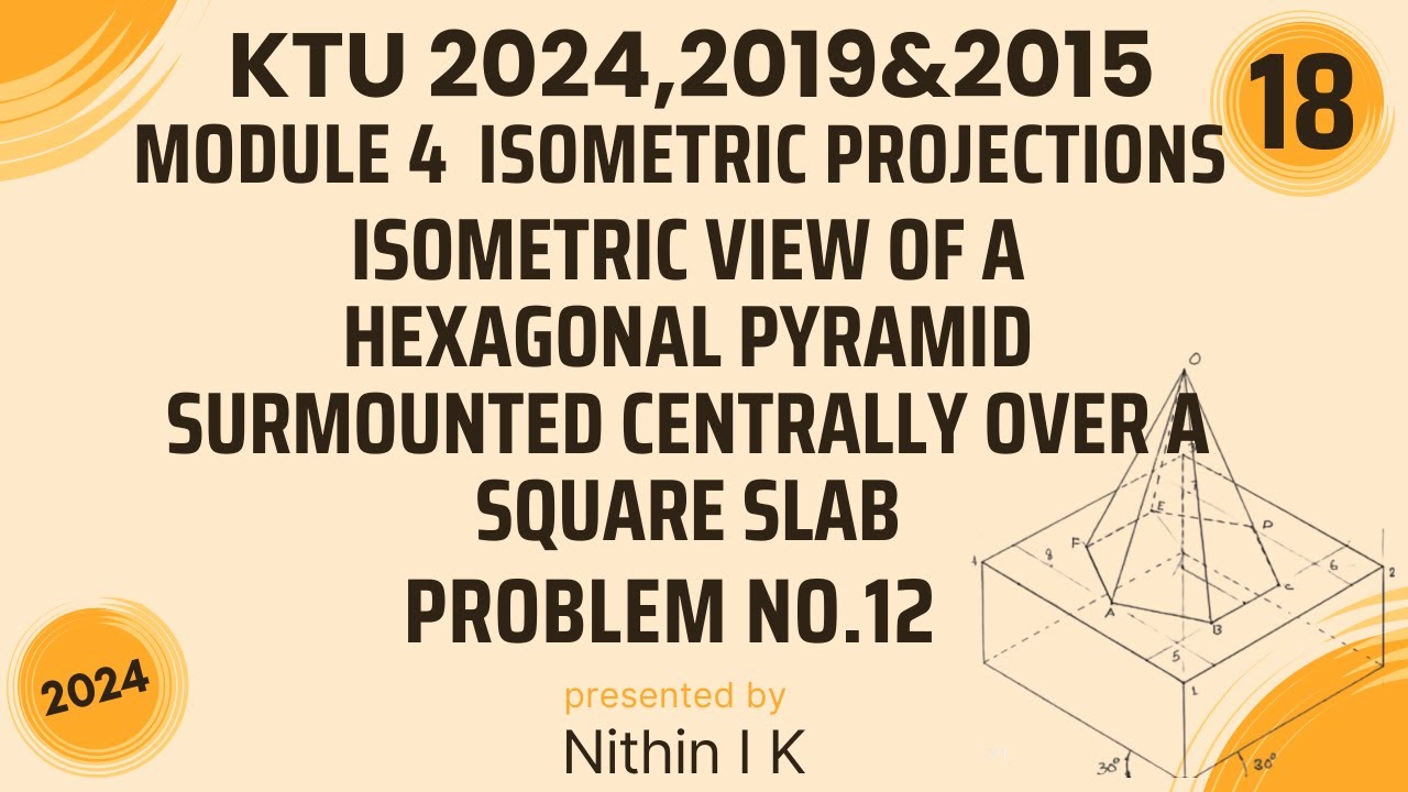 PROBLEM NO.12 | HEXAGONAL PYRAMID OVER A SQUARE SLAB | KTU Engineering ...