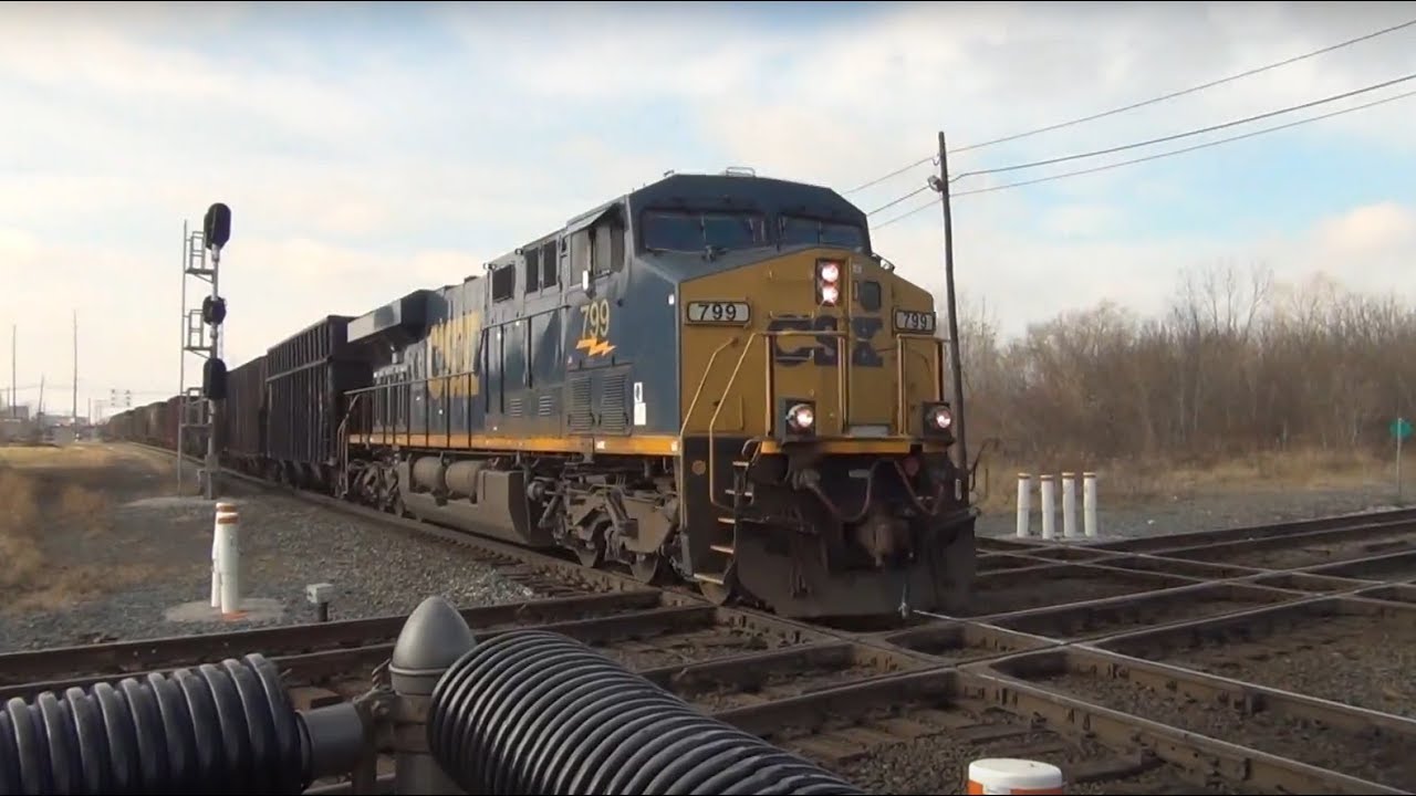 CSX 799 Indy line coke train crossing Marion Ohio diamonds - YouTube