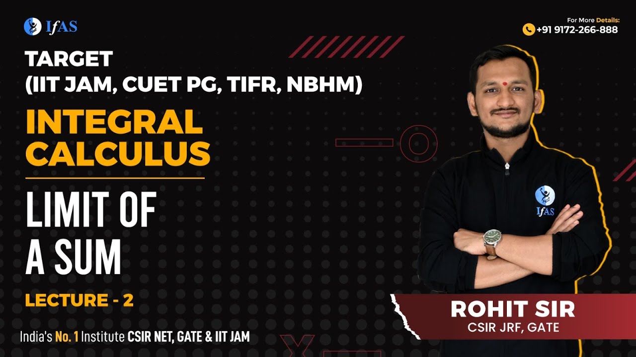 Limit of a Sum In Integral Calculus | L-2 | IIT JAM - YouTube
