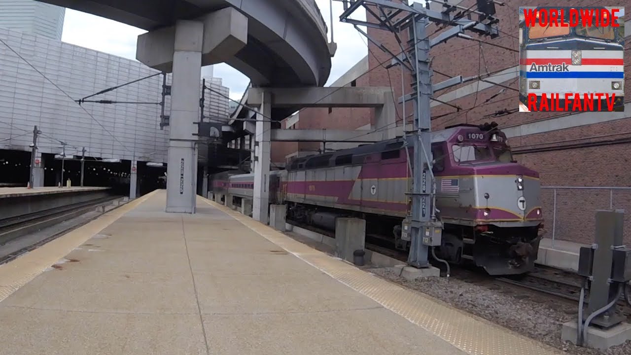 (OLD VIDEO) Amtrak 642 And MBTA 1070 At South Station - YouTube