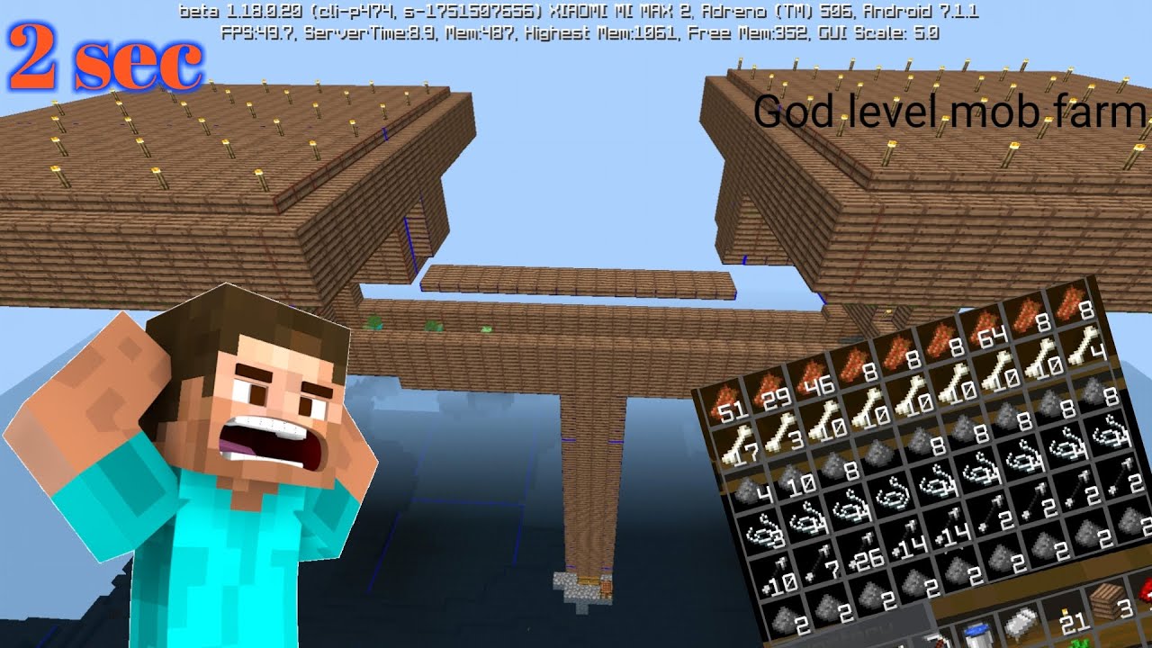 ultra mob farm for mcpe and java Minecraft any version please watch the ...