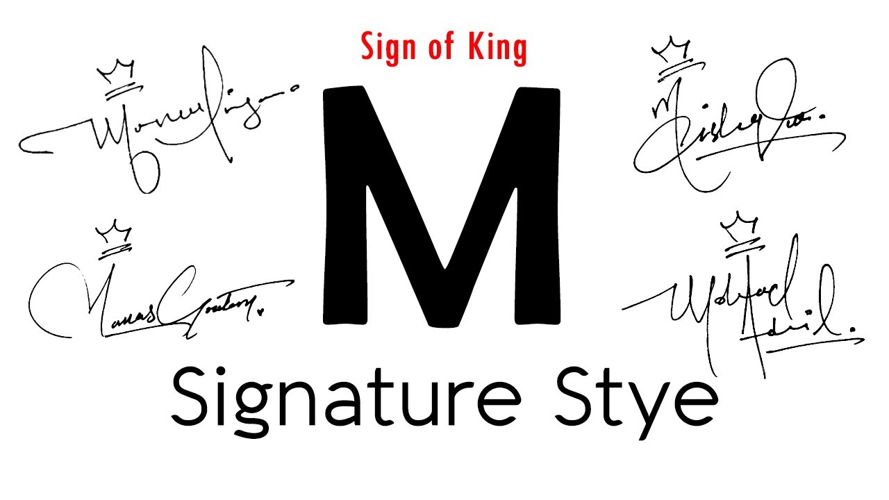 M Signature Style | Signature of M | How to draw signature of my name ...