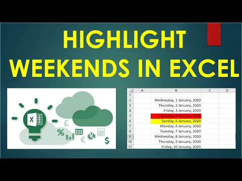 Highlight weekends in Excel | Excel formula to identify weekend dates ...