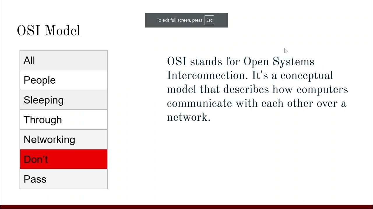 OSI Model Explanation and Client Server Communication using Packet Tracer - YouTube