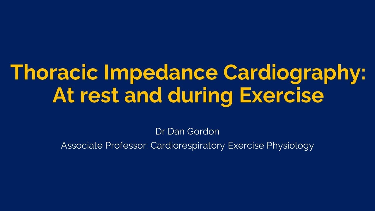 Thoracic Impedance Cardiography: At rest and during exercise - YouTube