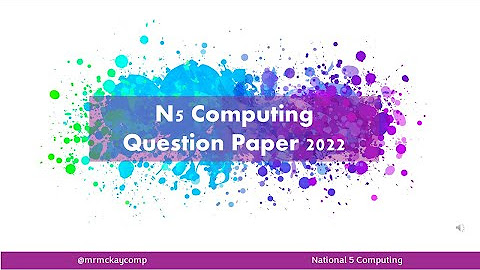 National 5 Computing - 2022 paper - YouTube
