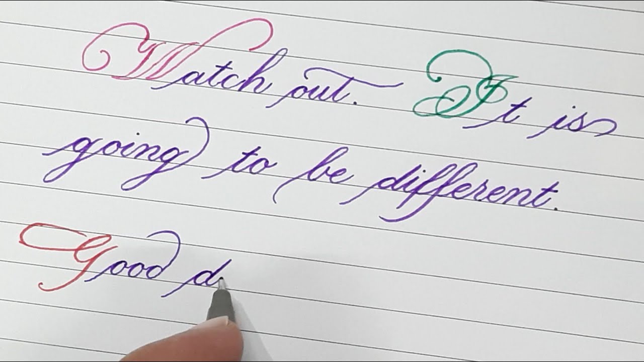 Smooth cursive handwriting with gel pen | English Calligraphy writing ...