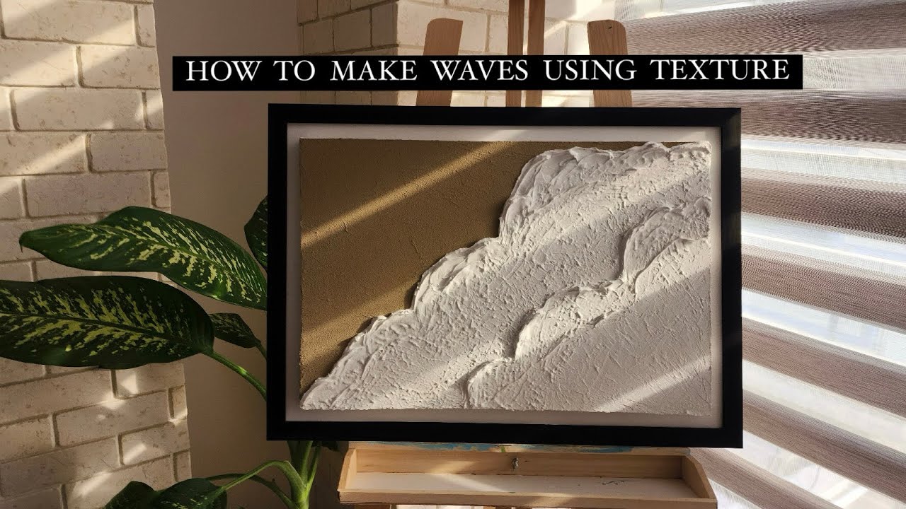 sea waves & sand beach TEXTURE paint ART on canvas | no talking ...