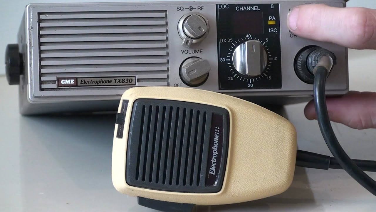 GME ELECTROPHONE TX830 AM CB RADIO - YouTube