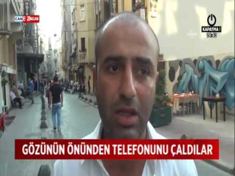 GÖZÜNÜN ÖNÜNDEN TELEFONUNU ÇALDILAR