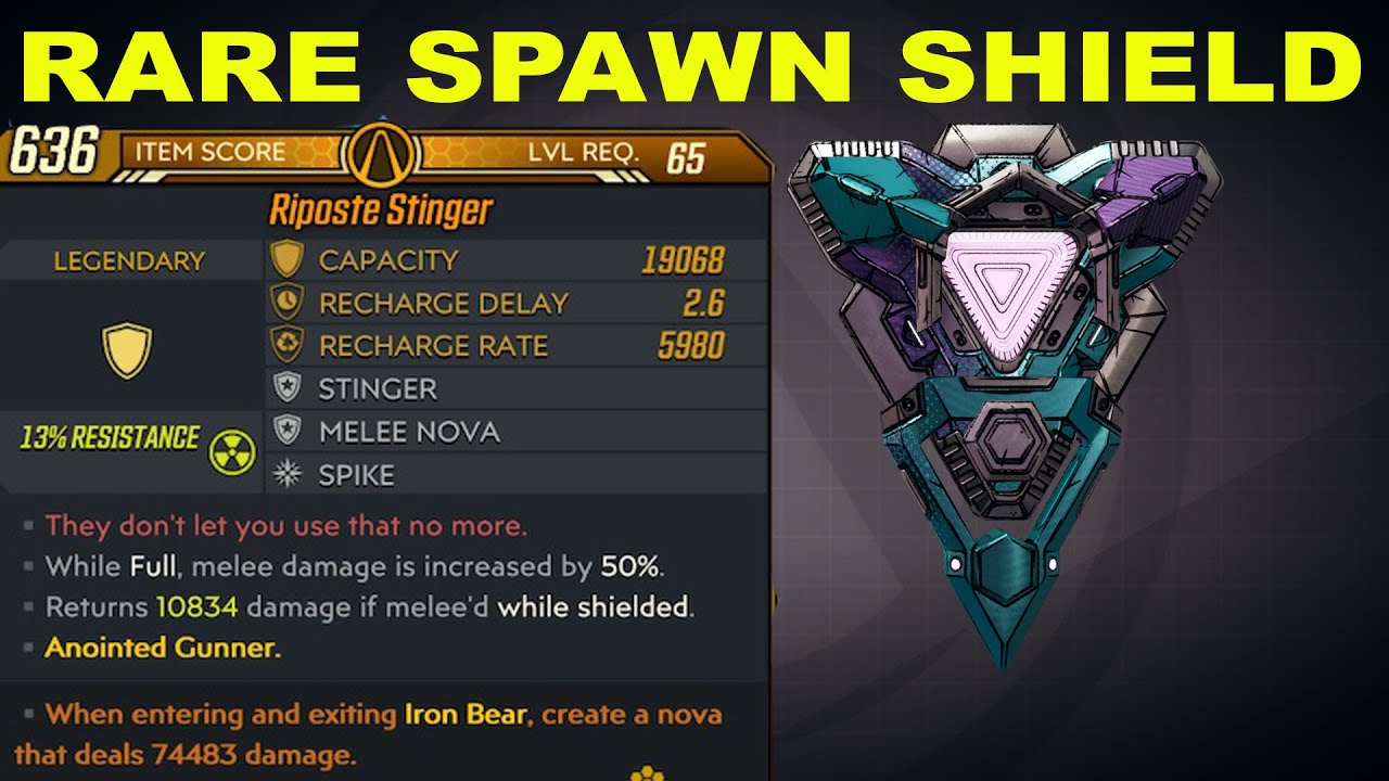 BL3 - LVL 65 - Riposte Stinger - Gunner/Moze - Nova Damage - YouTube