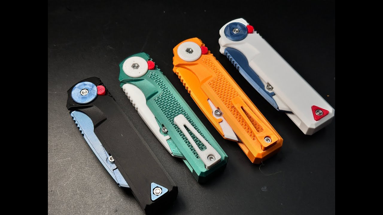 Button-Lock Folding Utility Knife - YouTube