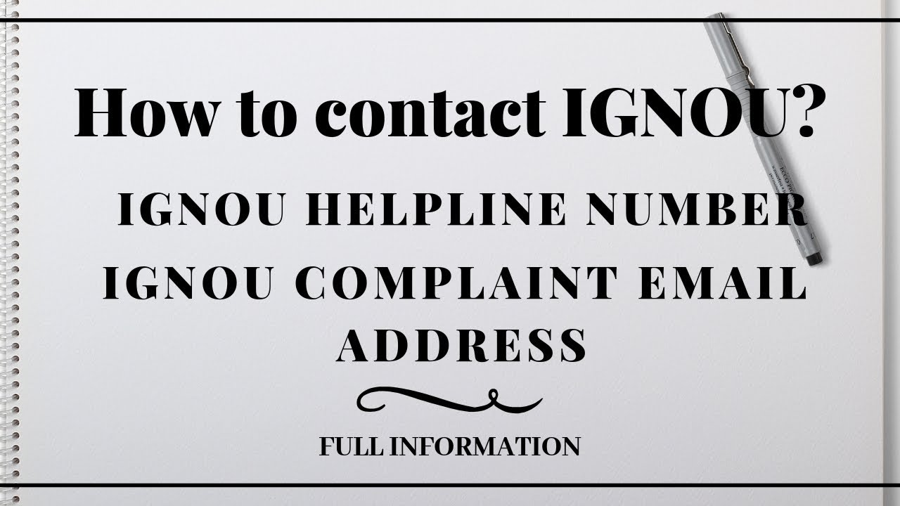 How to contact IGNOU? | IGNOU से कैसे संपर्क करें? | IGNOU iGRAM - YouTube