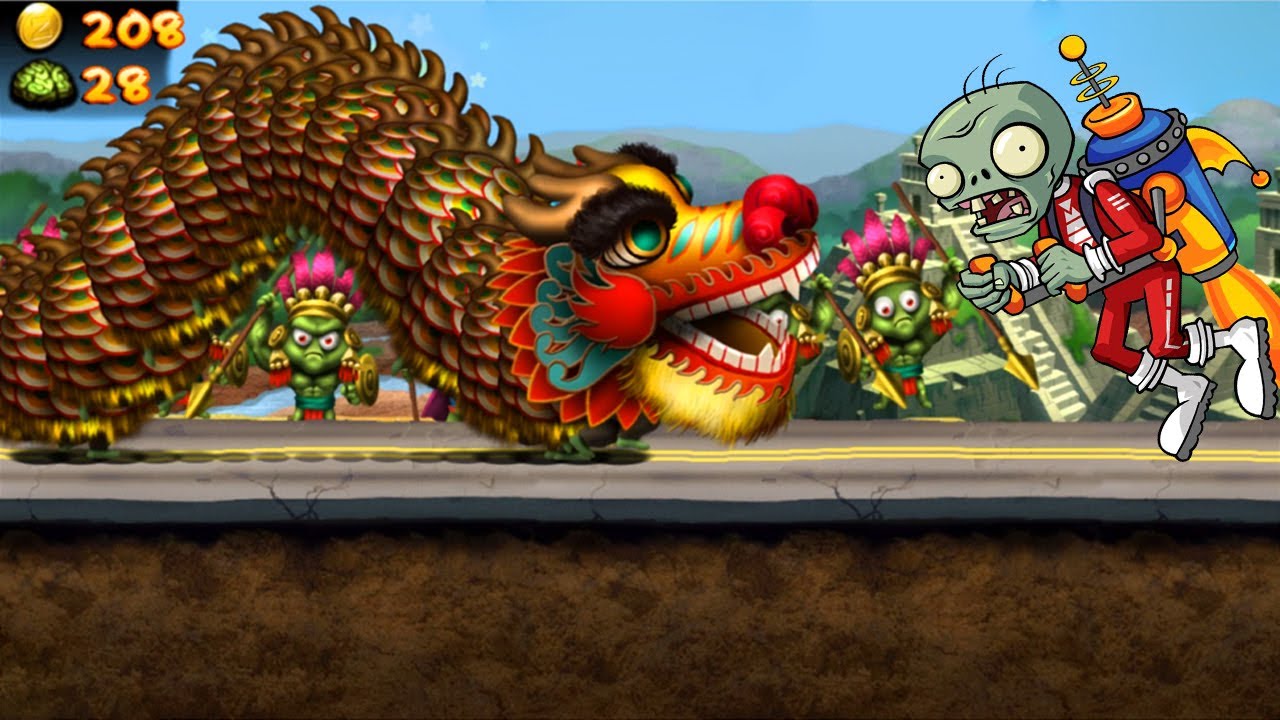 Plants vs zombies 2 vs Zombie Tsunami max level 197 - dragon vs Jetpack ...