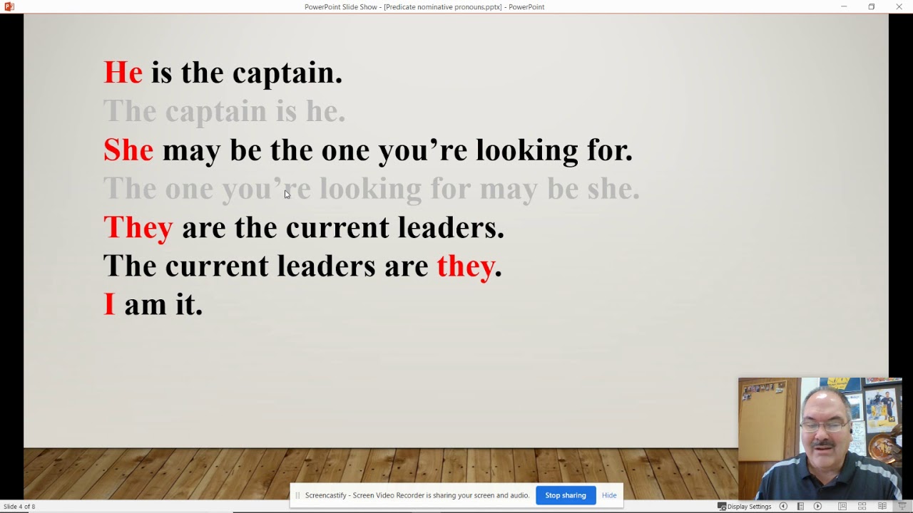 Predicate Nominative Pronouns - YouTube