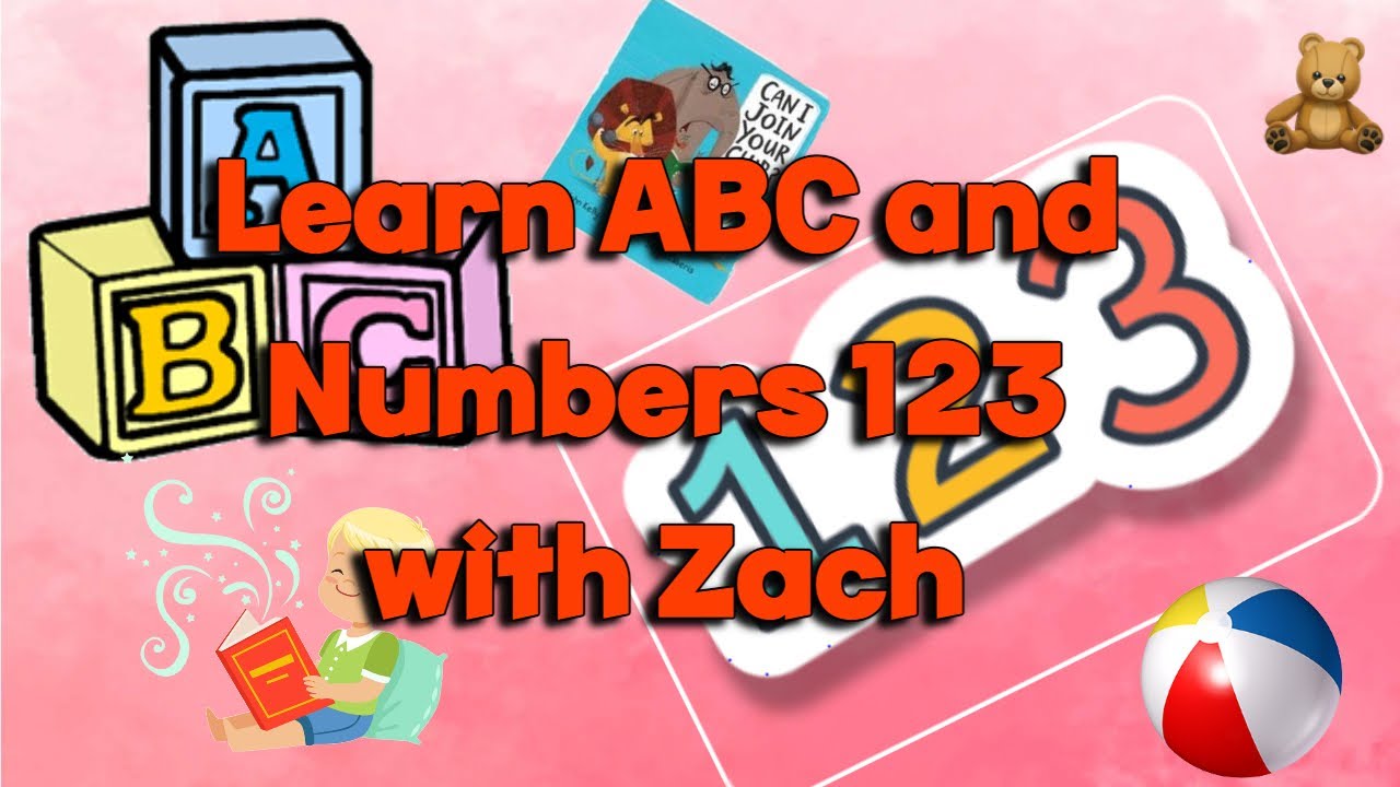Learn ABC and NUMBERS with ZACH | 2yrs old | ANIMALS & FRUITS - YouTube