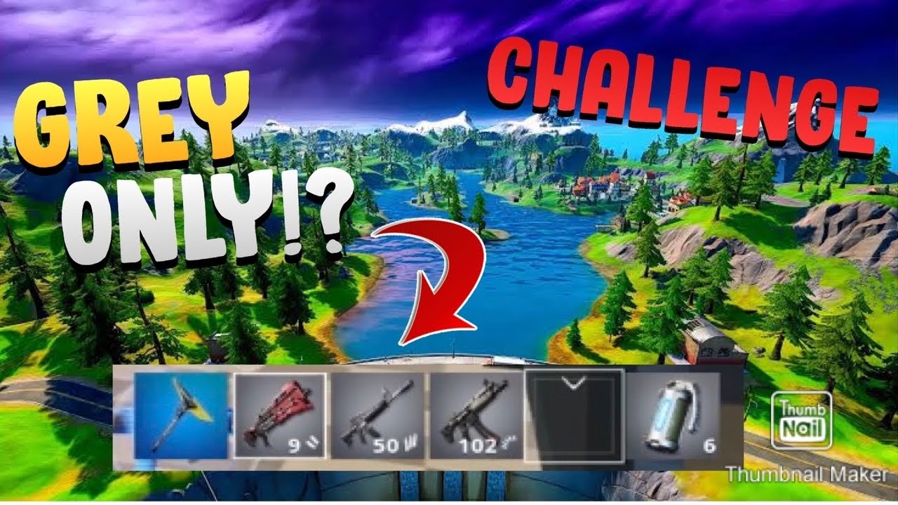 GREY GUN *ONLY* CHALLENGE in Fortnite: Battle Royale | Mobile Gameplay ...