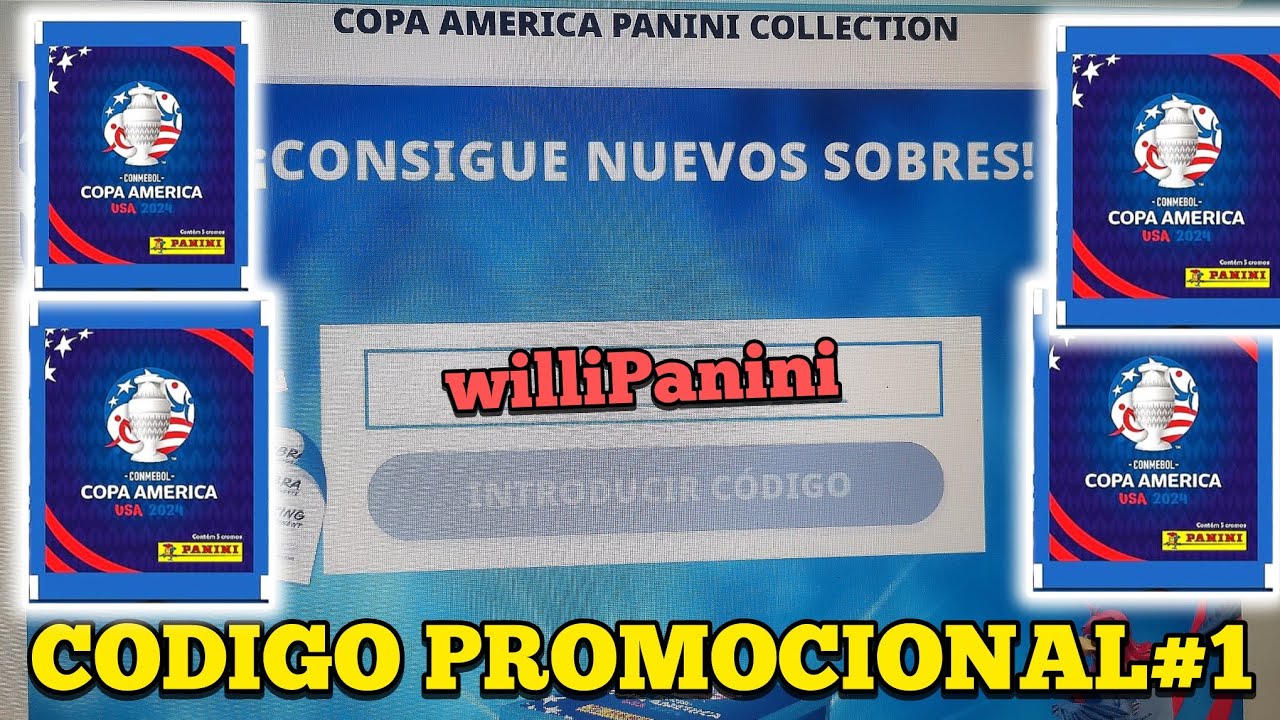 CODIGO PROMOCIONAL #1 ALBUM VIRTUAL PANINI COPA AMERICA 2024 - YouTube