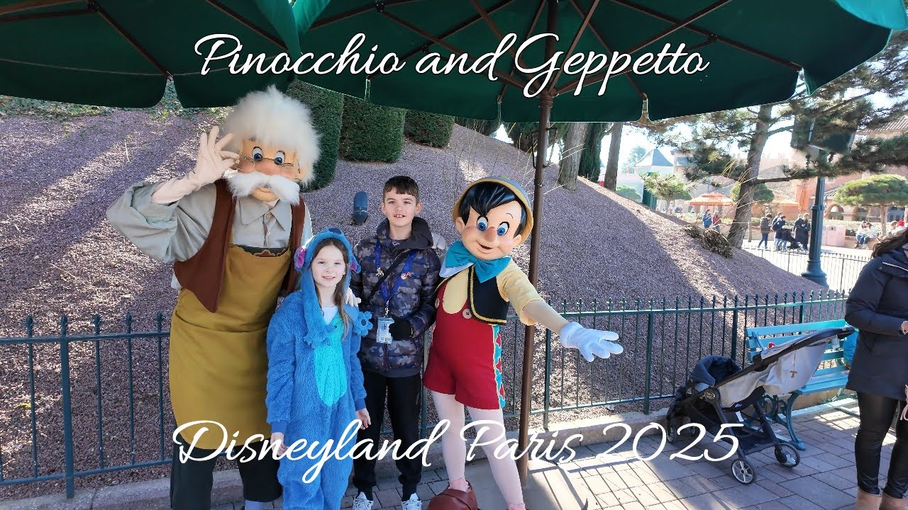 Pinocchio and Geppetto Character Meet - Disneyland Paris - YouTube