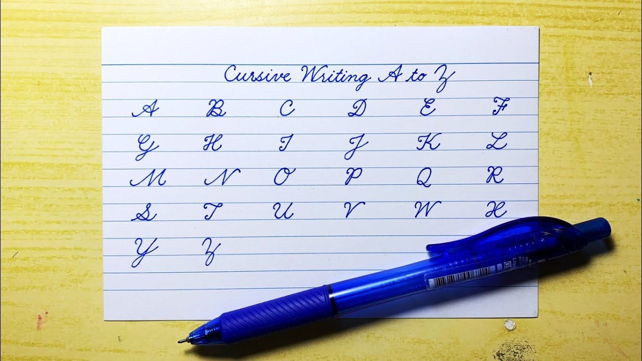 Cursive writing a to z | Cursive handwriting practice | Cursive abcd ...
