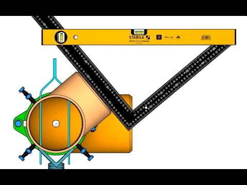 How to fit up a Tee to a Pipe Rotated in Any Degree - YouTube