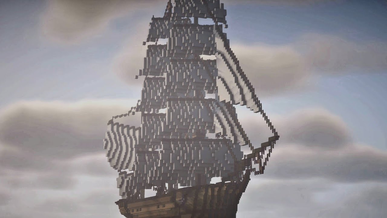 Minecraft | Commerical Sail Ship Build - YouTube