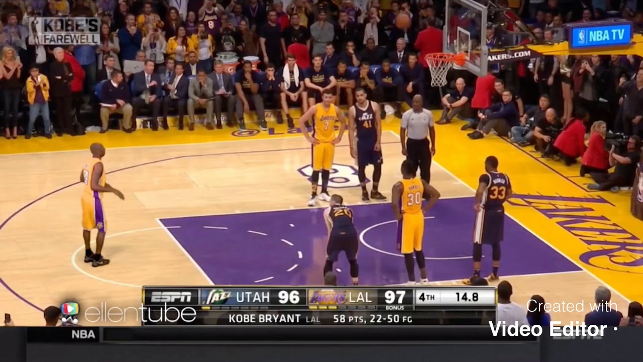 Kobe Bryant Dance and make the free throw - YouTube