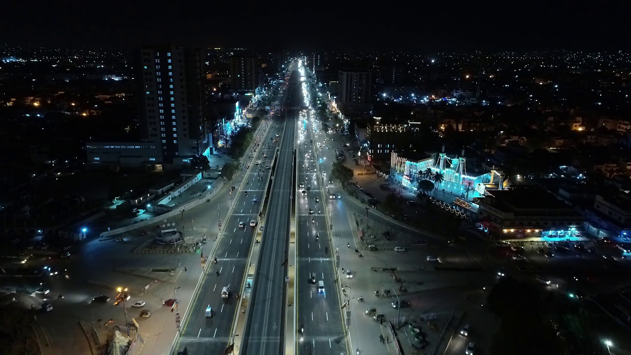 Drone View Of Nazimabad FlyOver | Karachi Pakistan - YouTube