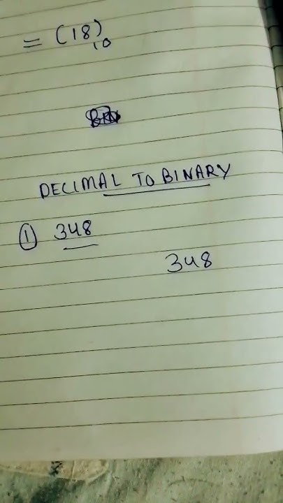 computer decimal to binary conversion class 7th - YouTube