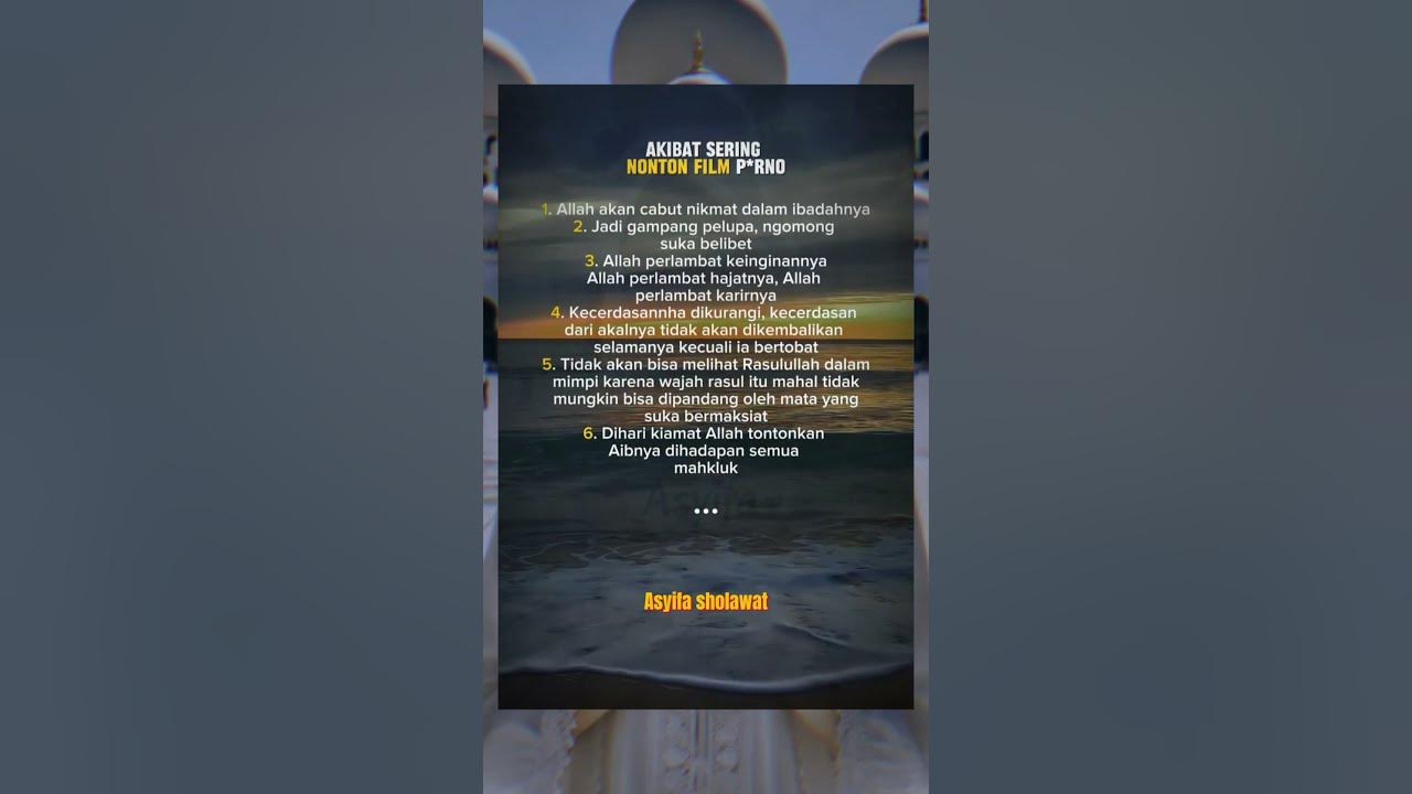 Akibat sering nonton film p**rn0 - YouTube