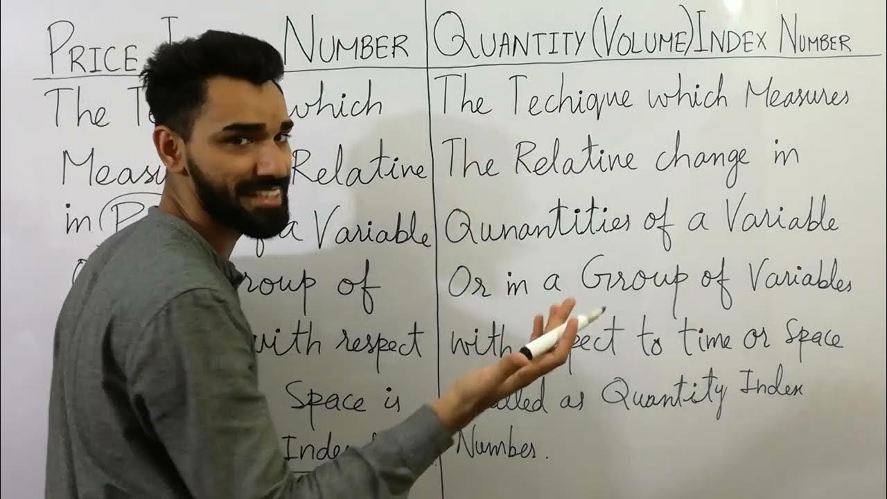 Difference between Price Index and Quantity Index 2022 | Chapter 5 | Statistics Tutor - YouTube