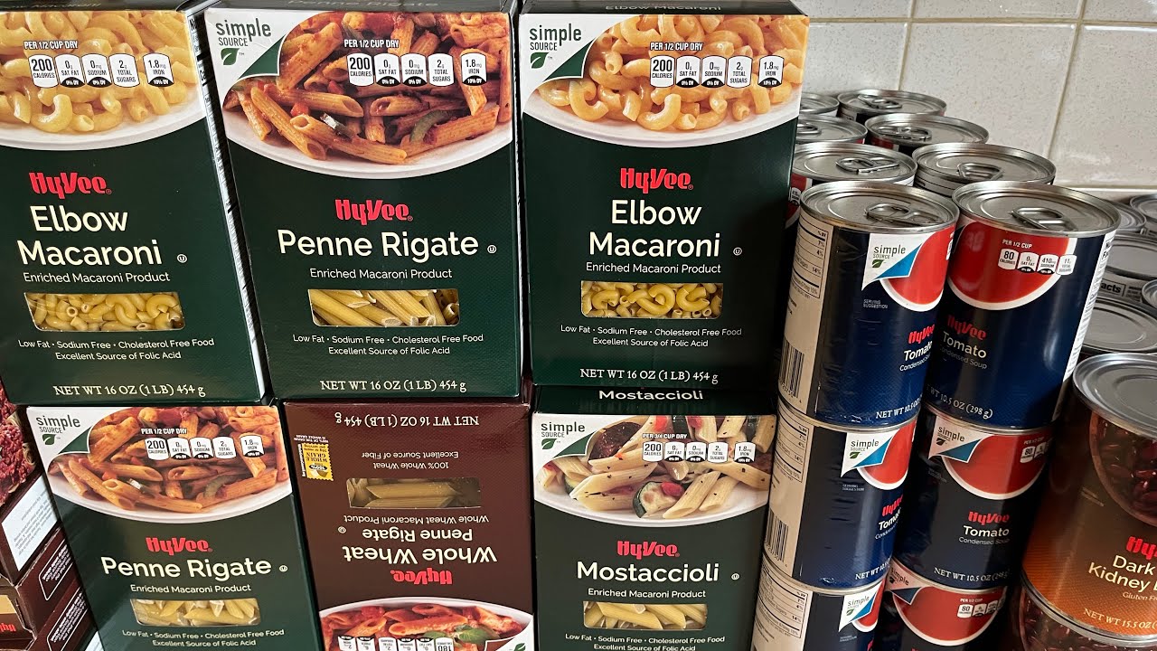 Prepper Pantry Shelf Stable Stock Up Oct W#2 l Dry Pasta & canned Goods ...